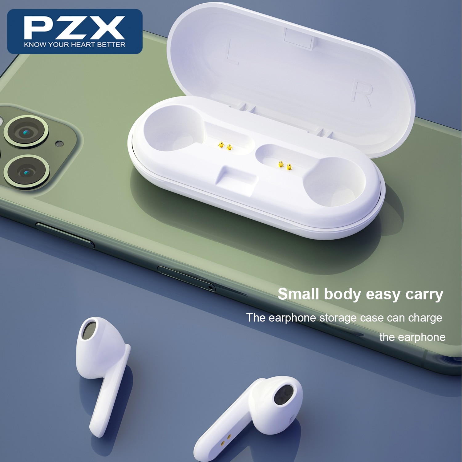 Безжични слушалки PZX, L50, Bluetooth 5,0, Type C - eMAG.bg