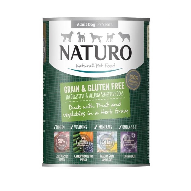 Conserva Naturo Adult cu Carne de Rata, Fructe si Legume in Sos cu ...