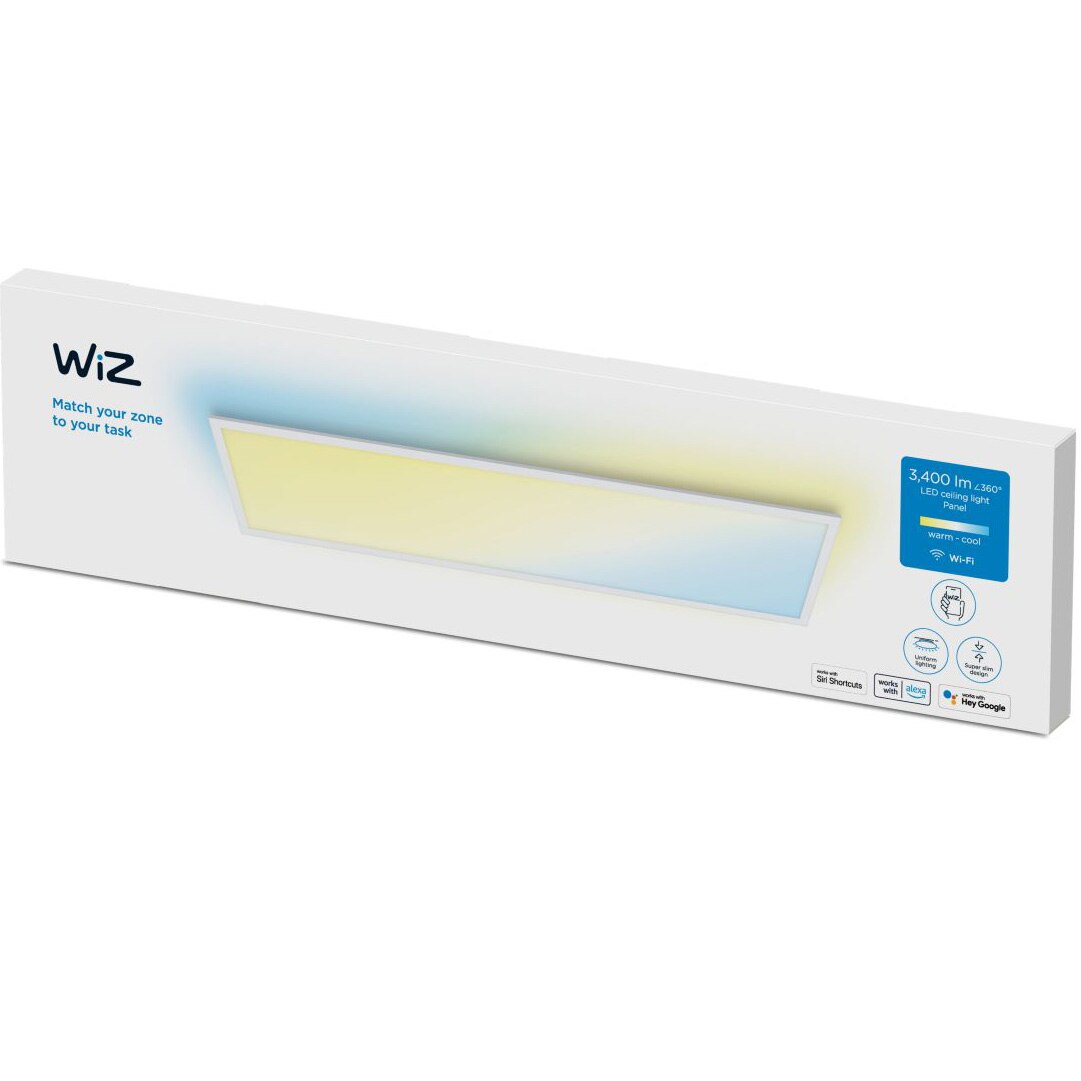 WiZ Panel RT Intelligens LED panel, Wi-Fi, hangvezérlés, 36W, 3400 lm ...