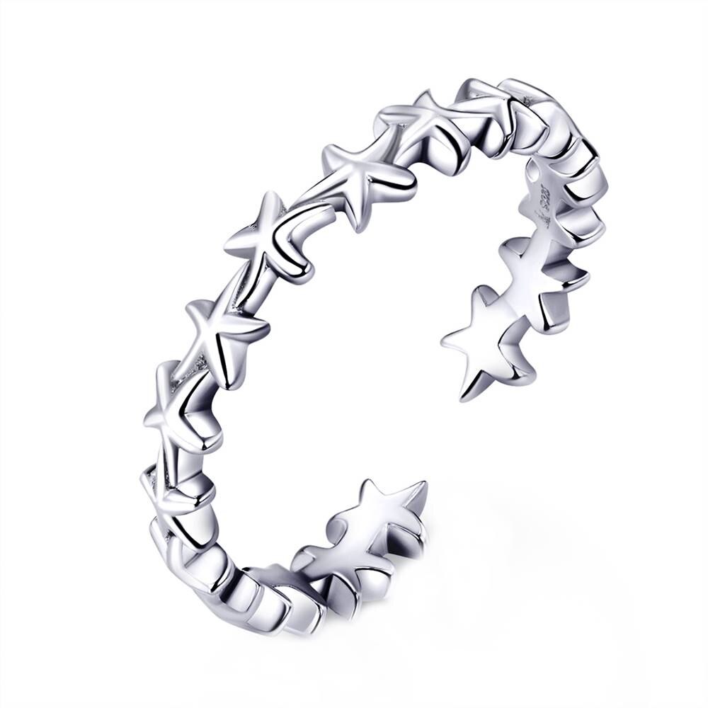 Inel reglabil din Argint placat cu Rodiu, Starfish - eMAG.ro