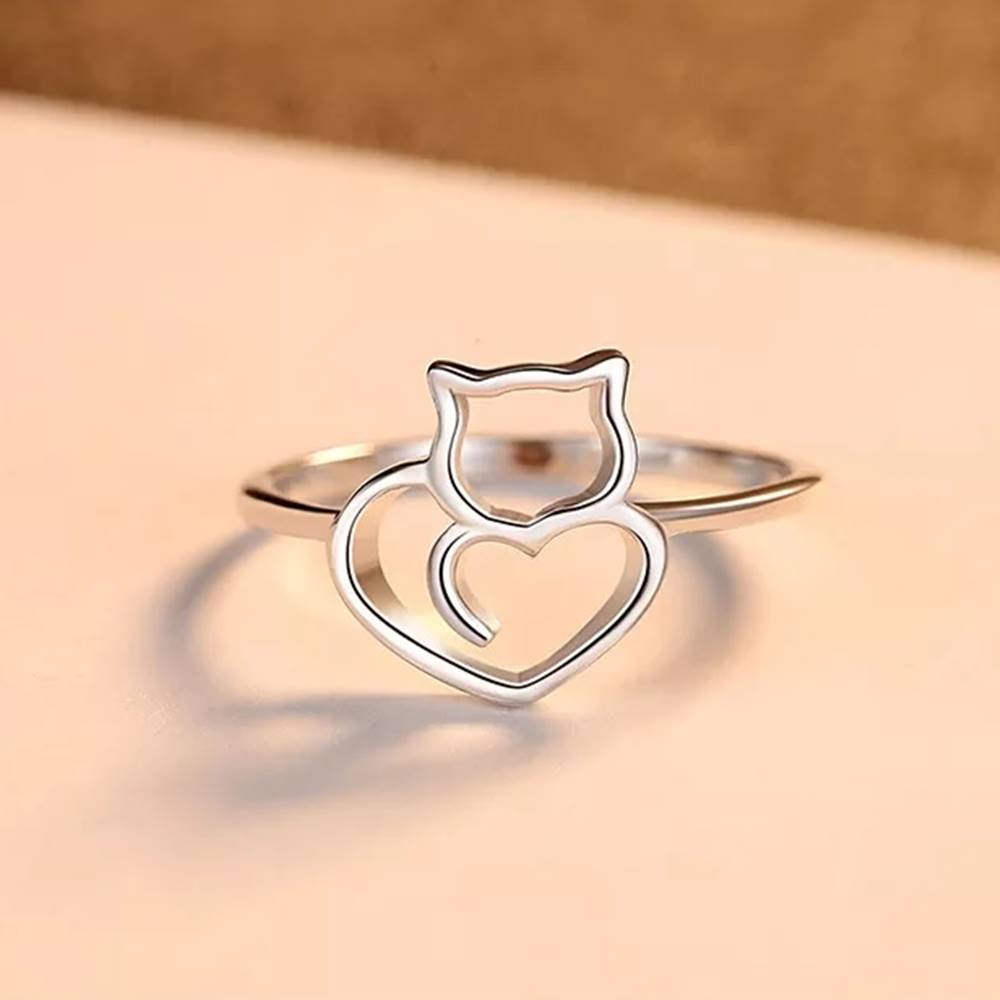 Inel din Argint placat cu Rodiu Silver Cat - eMAG.ro