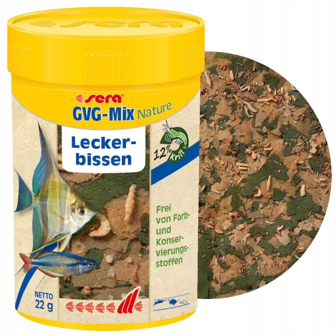 Hrana pentru peste, Sera, Fara coloranti, Krill, 22g, Maro - eMAG.ro