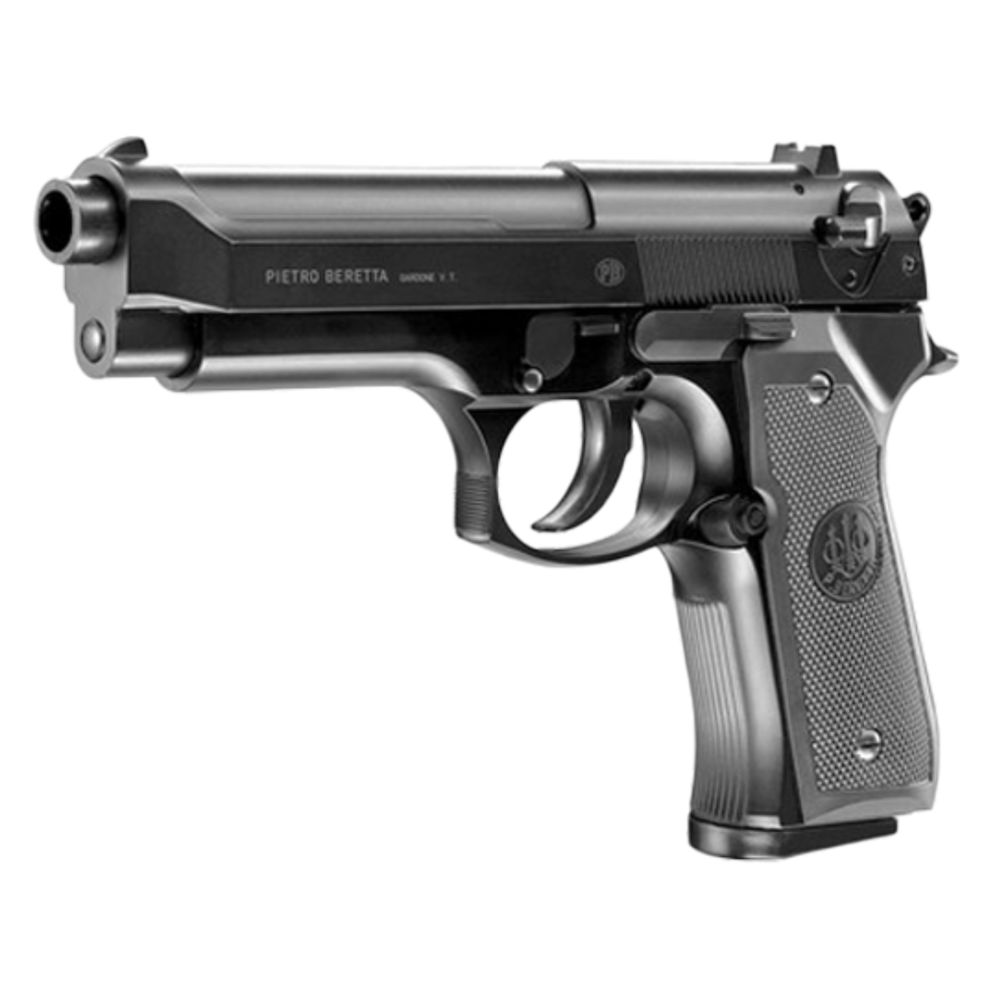 Replica pistol airsoft M92 FS HME, Beretta, 6 mm, Gaz, Negru - eMAG.ro