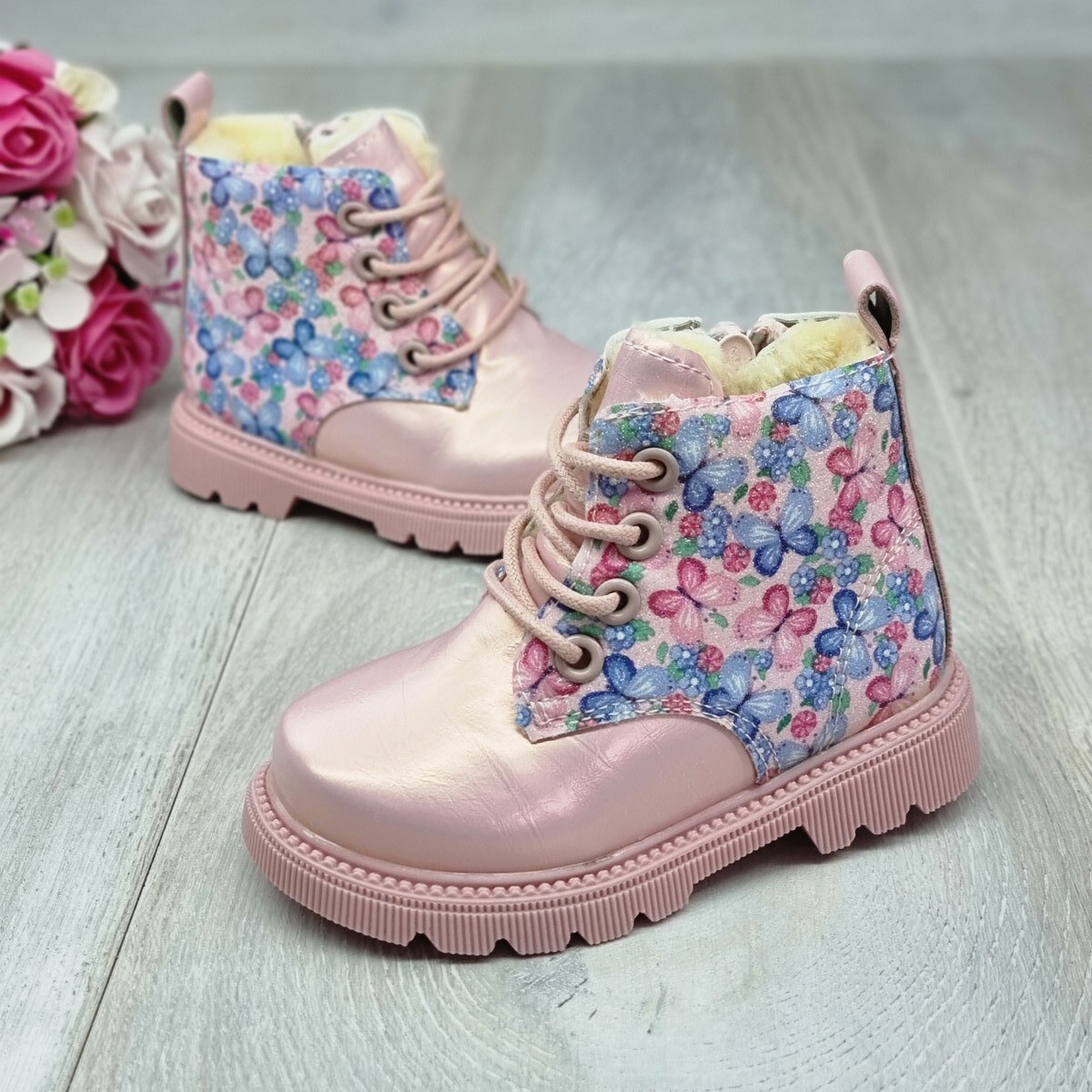 Ghete copii, InTrend, 9106A, Piele ecologica, Roz, 23 - eMAG.ro