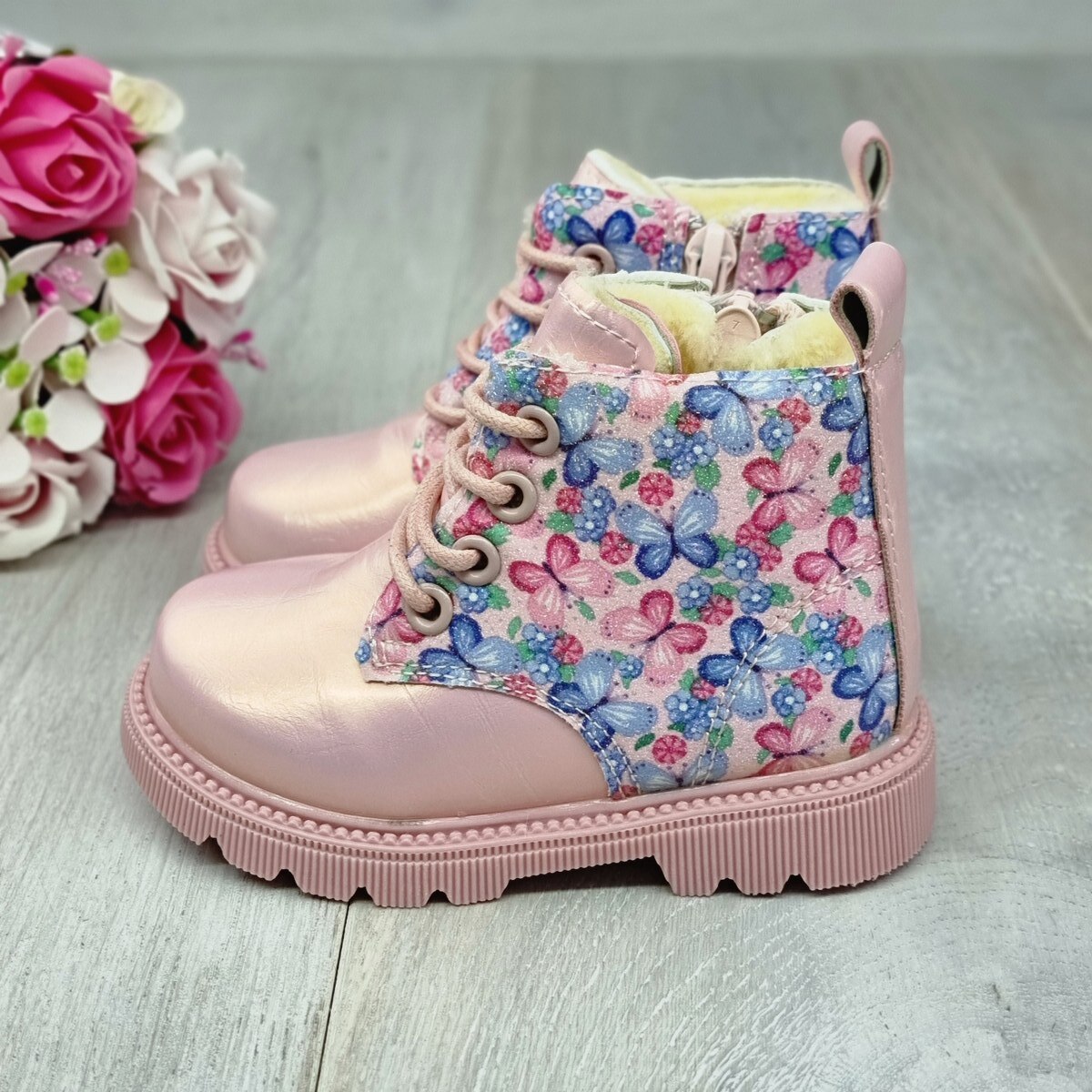 Ghete copii, InTrend, 9106A, Piele ecologica, Roz, 23 - eMAG.ro