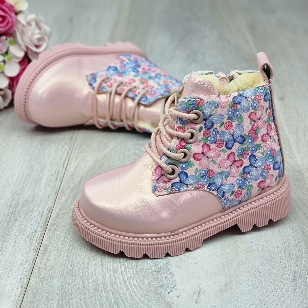 Ghete copii, InTrend, 9106A, Piele ecologica, Roz, 23 - eMAG.ro