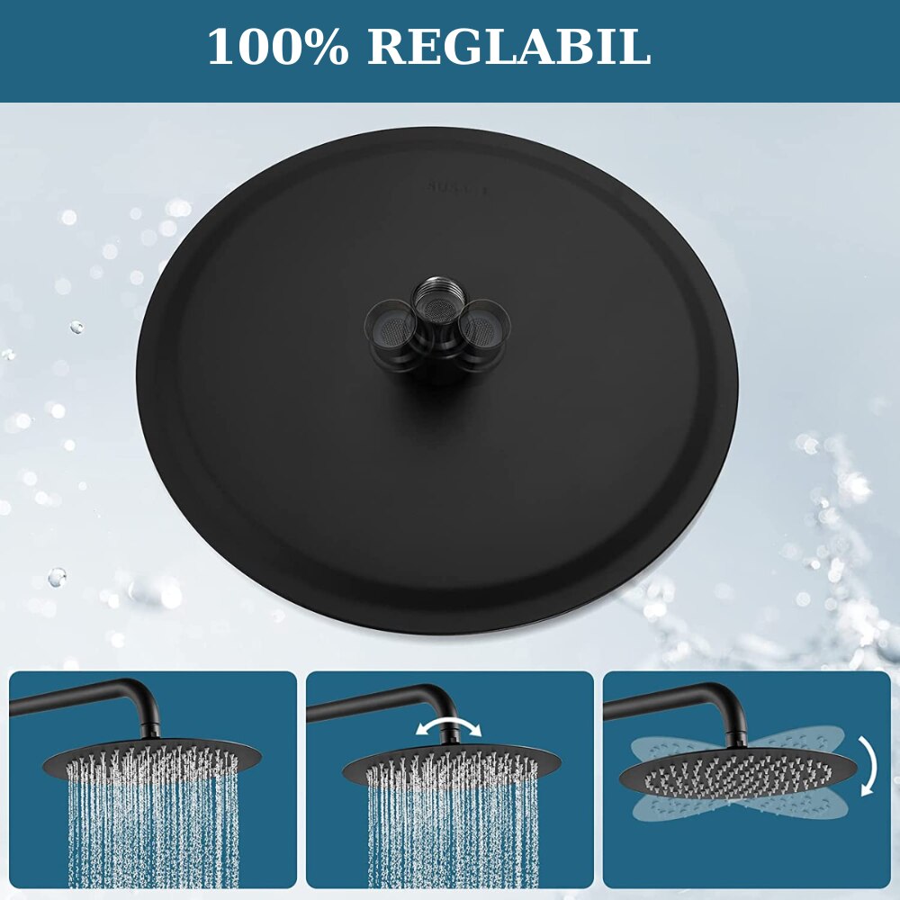 Cap de dus rotund, ultra slim, model ploaie, 30 x 30 cm, fabricat din ...