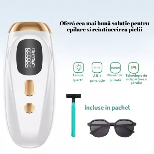 Epilator IPL epilare definitiva fara durere pentru fata, corp, axila ...