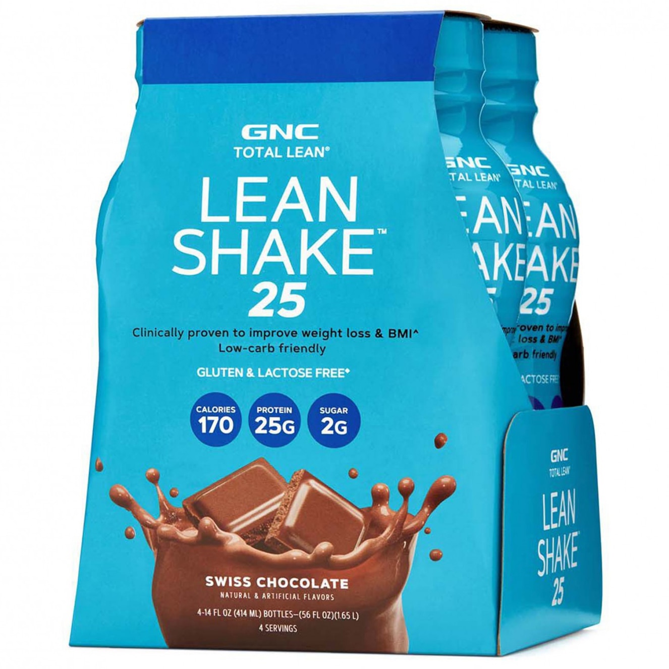 Shake proteic RTD cu aroma de ciocolata elvetiana GNC Total Lean® Lean ...