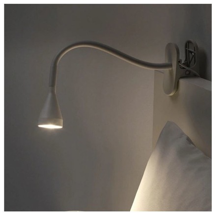 Veioza LED, cu clema, pentru birou, alba, 220 lumeni, 34 cm - eMAG.ro