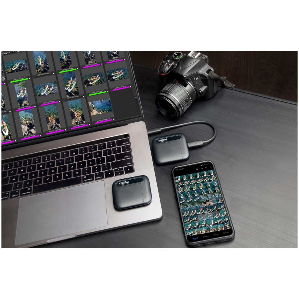 SSD extern Crucial X6, 2TB, 2.5", USB 3.0, Negru - eMAG.ro