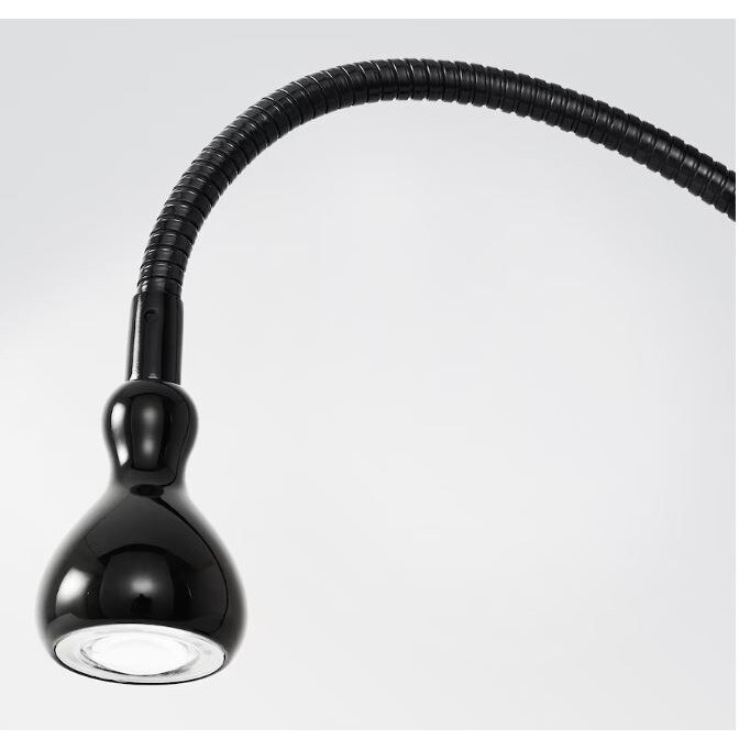 Veioza LED, cu USB, reglabila, neagra, 37 cm - eMAG.ro