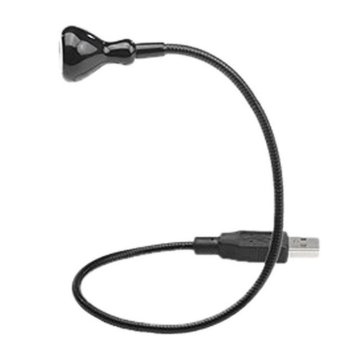 Veioza LED, cu USB, reglabila, neagra, 37 cm - eMAG.ro