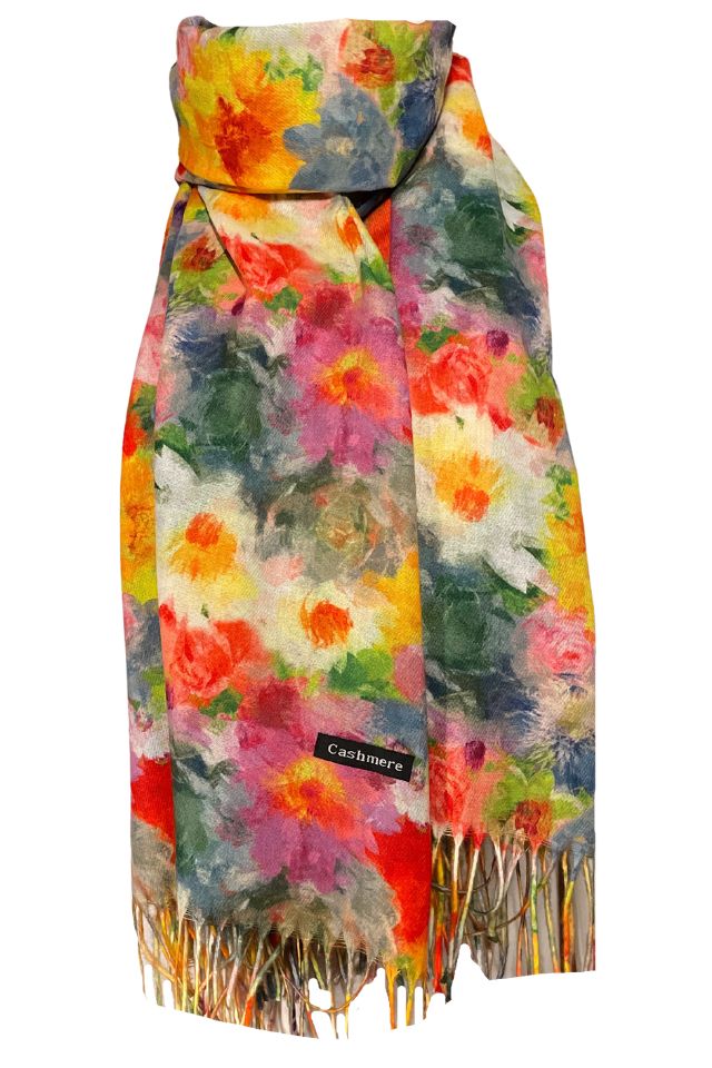 Fular casmir dama F, Dacali, multicolor, 180 x 70 cm - eMAG.ro