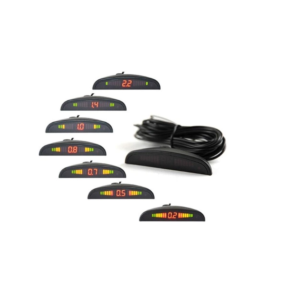 Senzori parcare auto, display LED cu 4 receptori - eMAG.ro