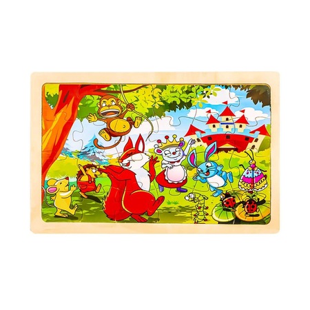 Puzzle lemn, 40 piese - eMAG.ro