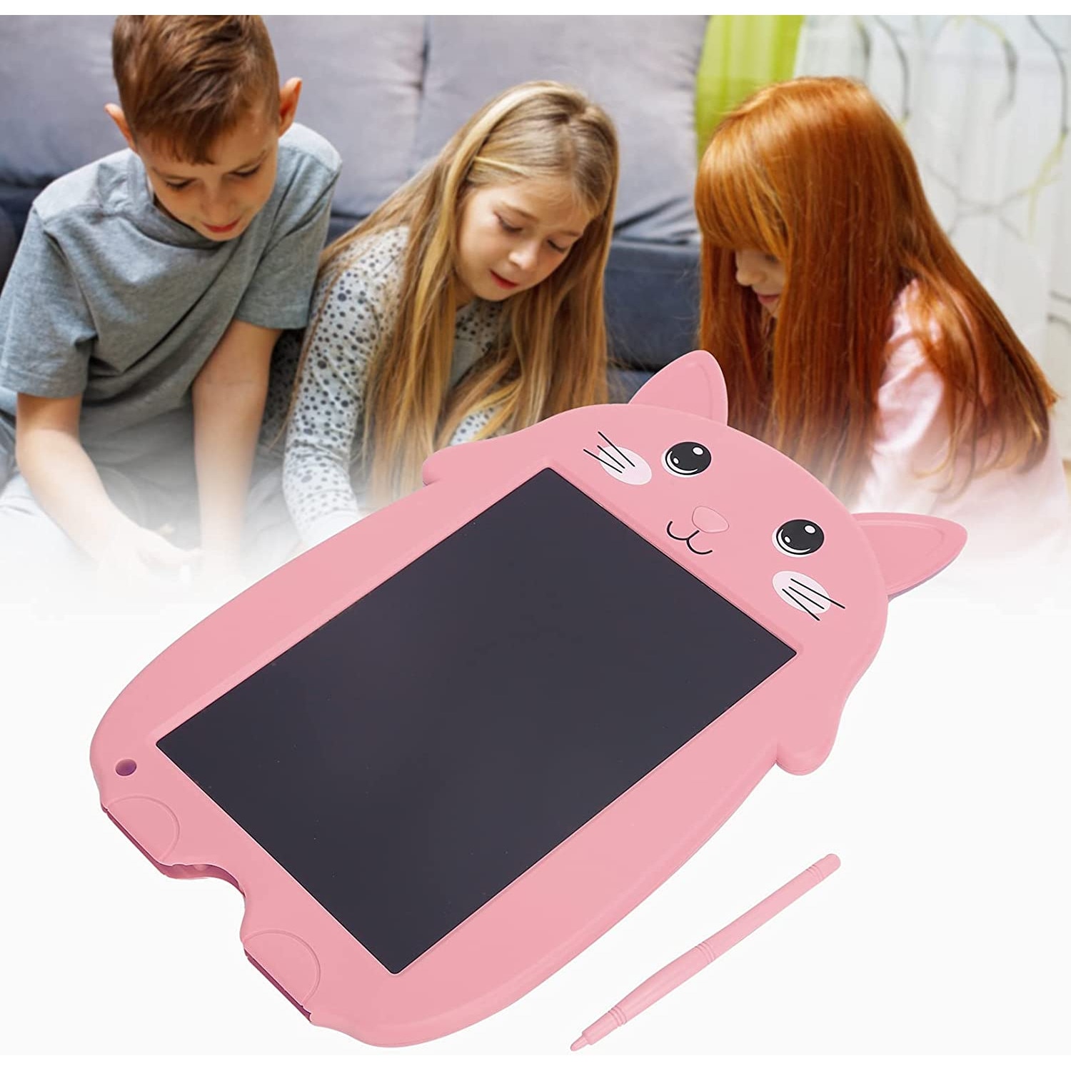 Jucarie educativa Tableta grafica electronica LCD, 9 inch, pisicuta ...