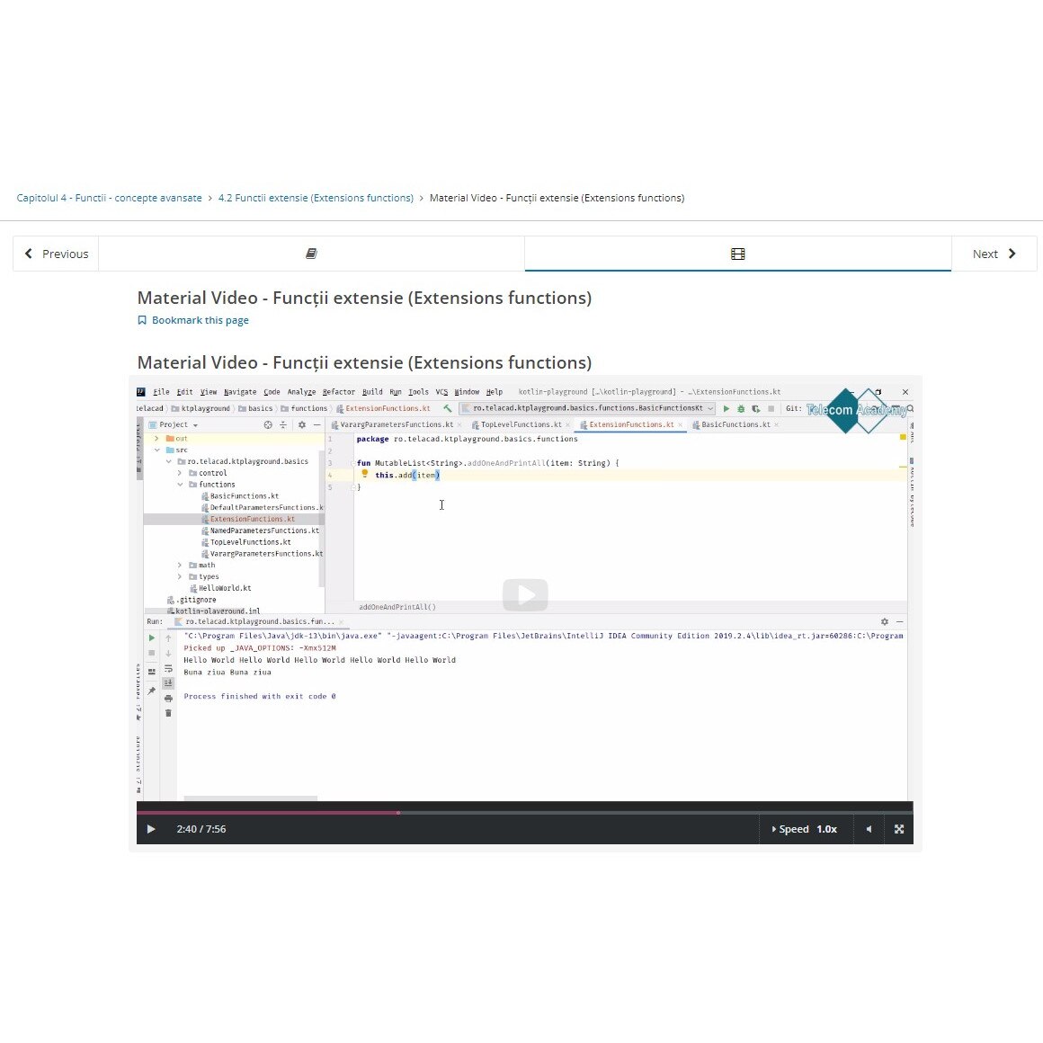 Curs Kotlin Fundamentals, Telecom Academy, online, actualizat in 2022 ...