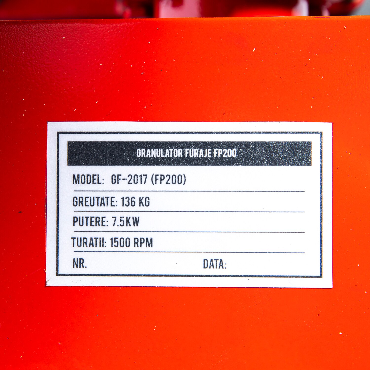 Granulator Cereale Si Furaje Eur-Mf FP200, rosu, 7.5 KW, 300 kg/h, 1500 ...