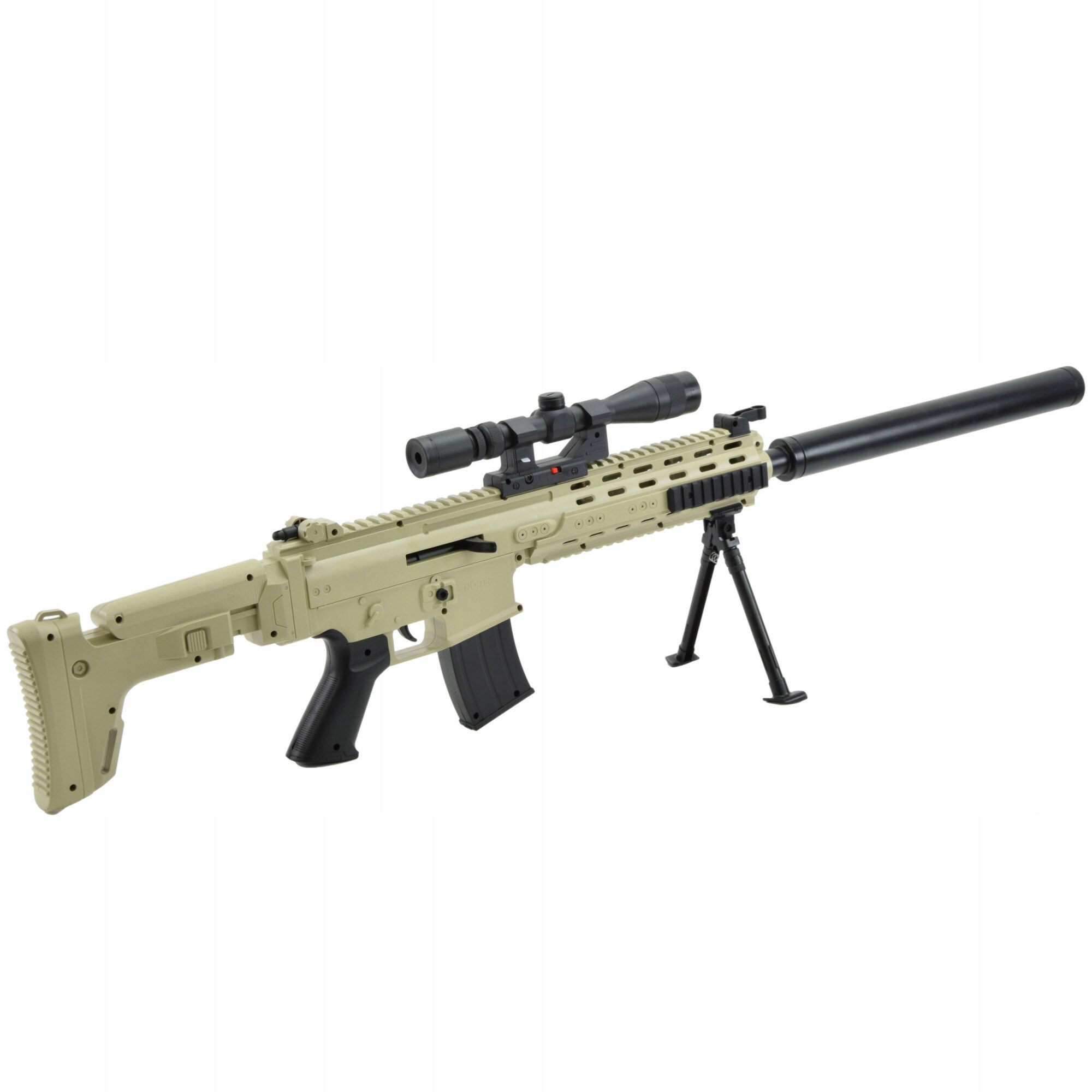 Pusca automata de jucarie, plastic/ABS, 18+, negru/ecru - eMAG.ro