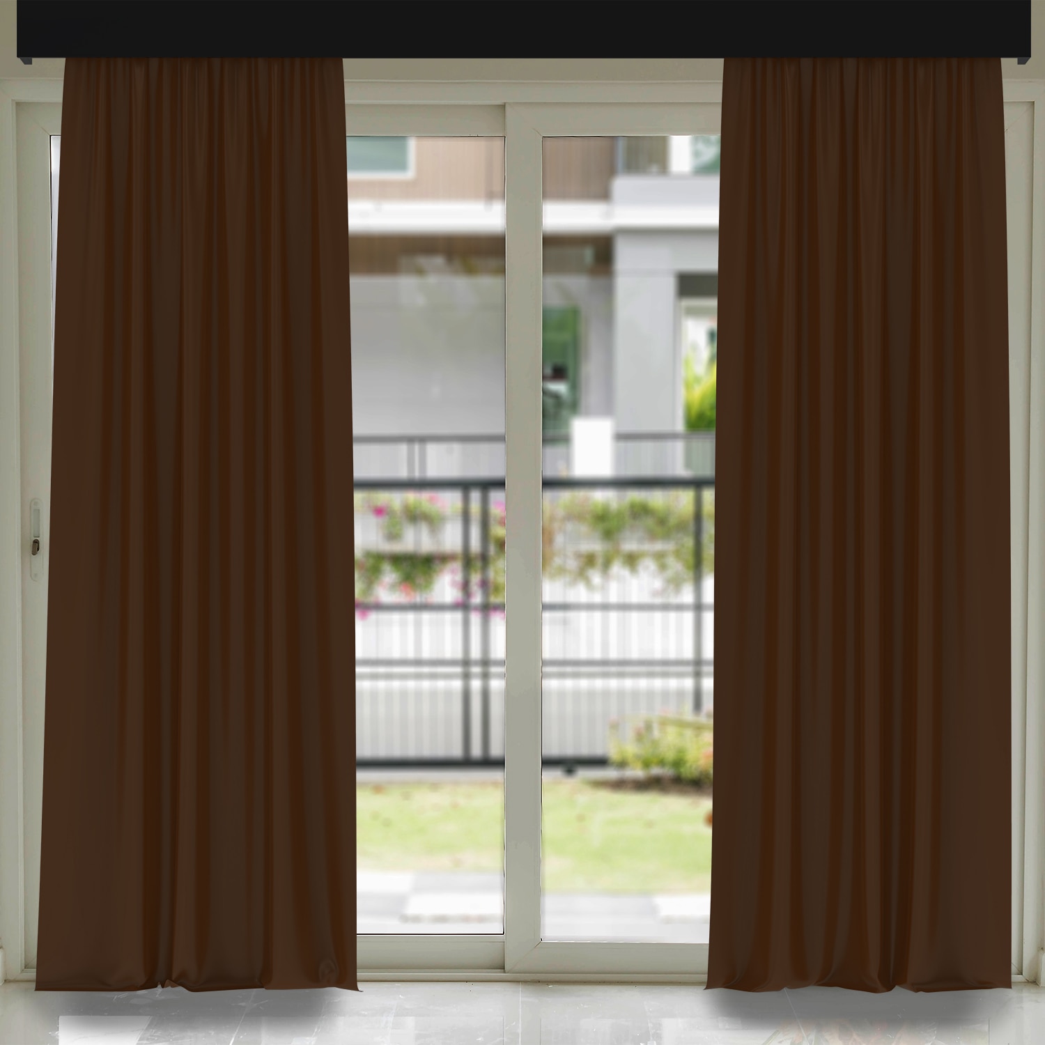 Set 2 draperii, 140x245cm, Catifea 285gr/mp, Maro - eMAG.ro