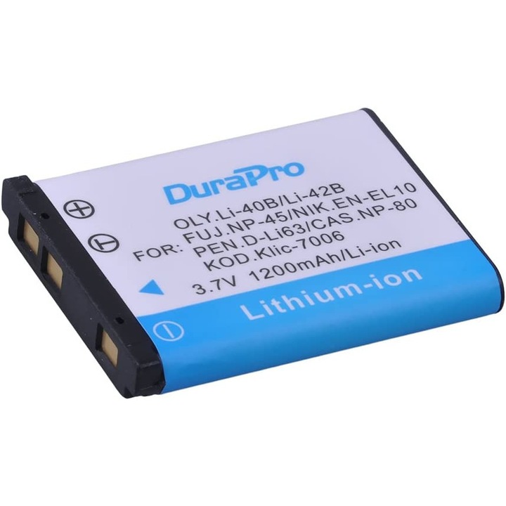 Set de 2 acumulatori Li-40B, Li-42B 1200 mAh cu incarcator USB cu ...