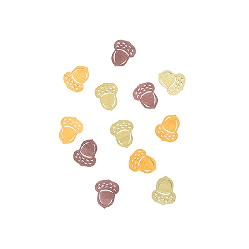 Set 12 ghinde de lemn, colorate, 4 cm - eMAG.ro