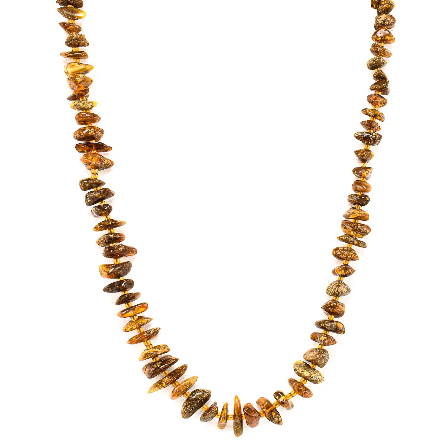 Colier dama din piatra semipretioasa chihlimbar, 49 cm - eMAG.ro