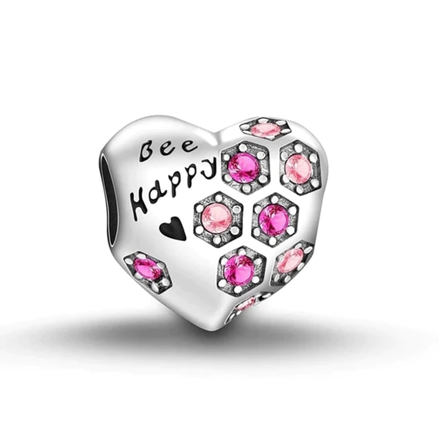 Talisman Argint 925, Charm compatibil Pandora – Bee Happy and shine ...