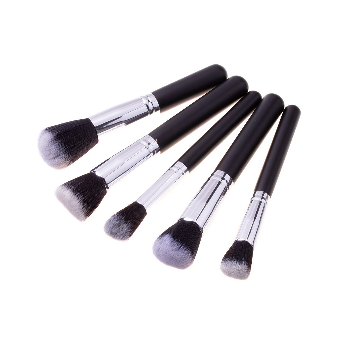 Set 15 pensule pentru machiaj, Portfard, Ochi/Ten, Negru - eMAG.ro