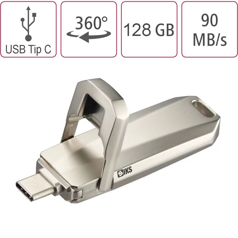 Stick Uni-C Deluxe SIKS, USB Flash Drive, 128 GB, USB Type-C 3.2 Gen 1 ...