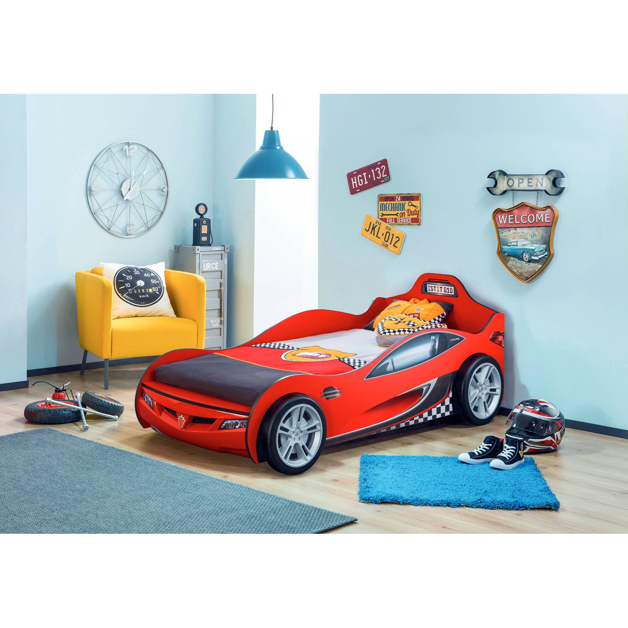 Pat masina Kalune Design Ron, PAL melaminat, 109x208x80cm, Multicolor ...