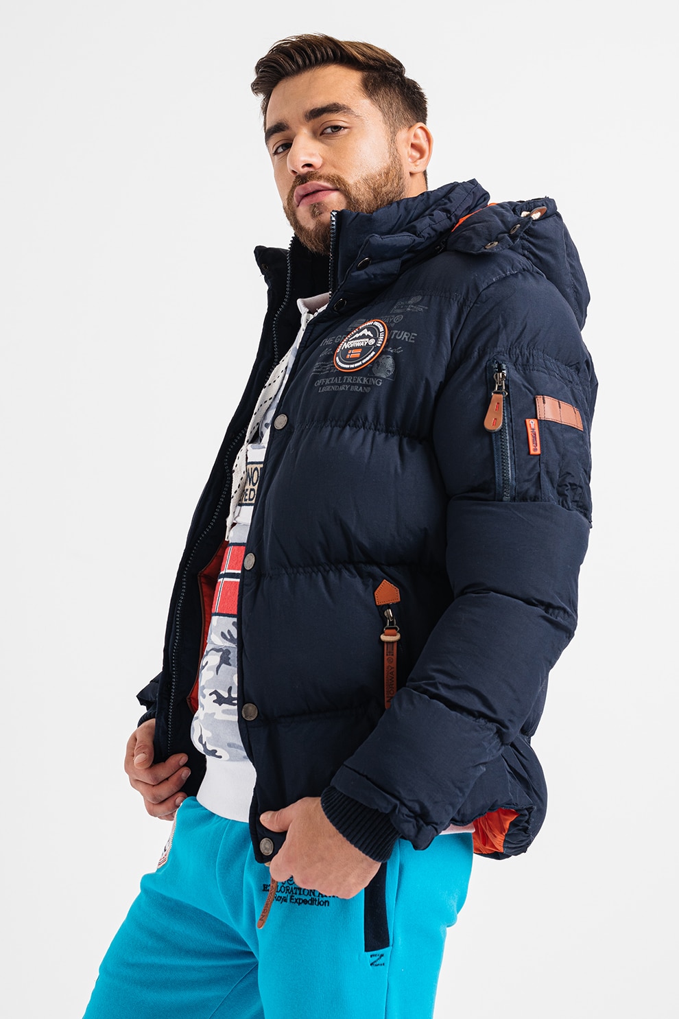 Geographical Norway, Geaca matlasata cu gluga detasabila Verveine - eMAG.ro