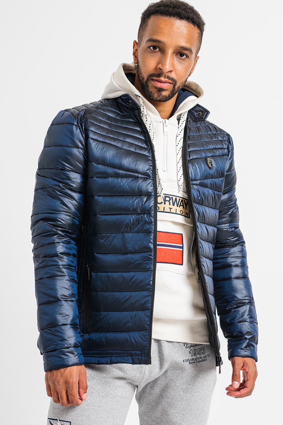 Geographical Norway, Geaca usoara cu aspect matlasat Aluminium ...