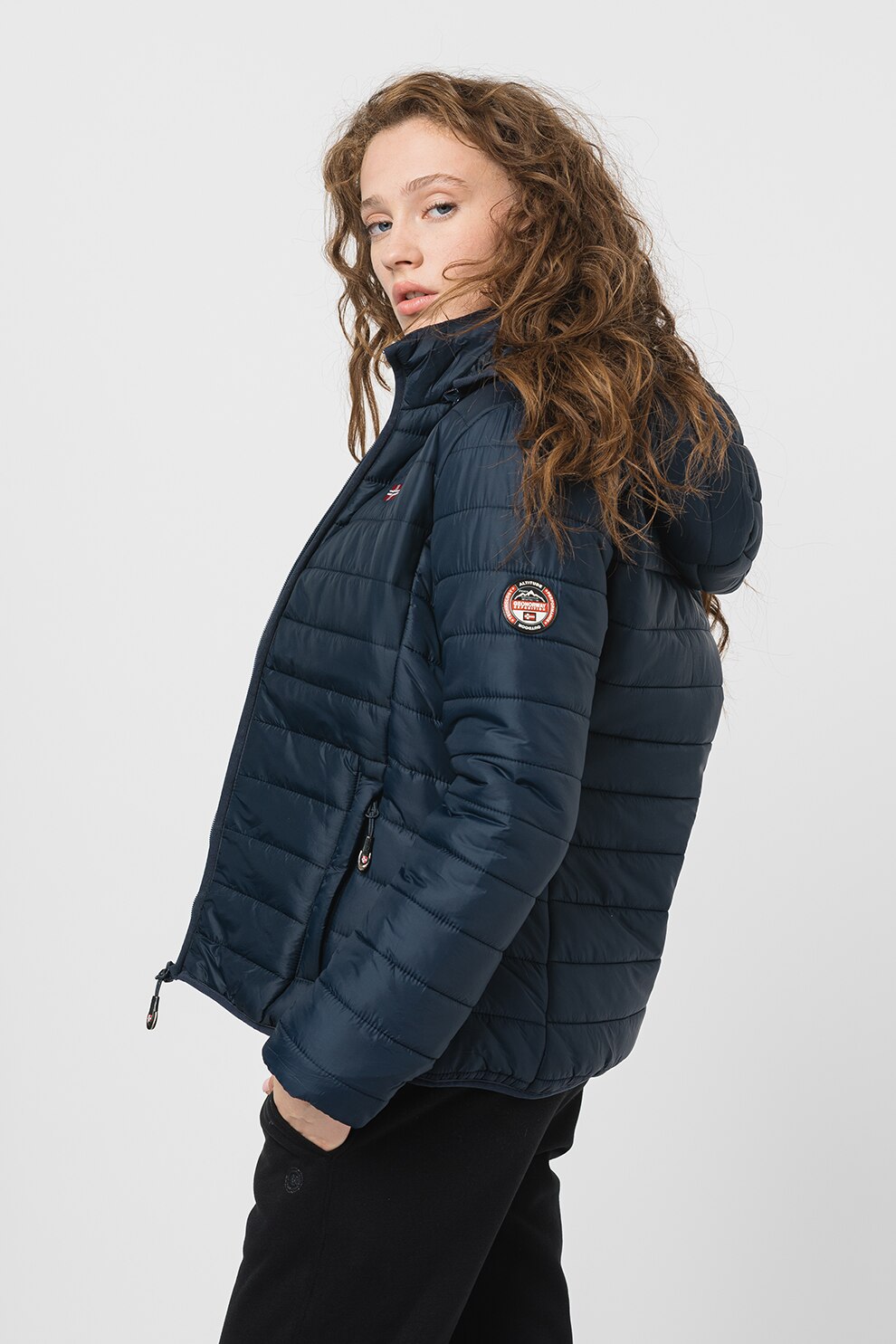 Geo Norway, Geaca cu gluga detasabila Atika, Bleumarin, 4 - eMAG.ro