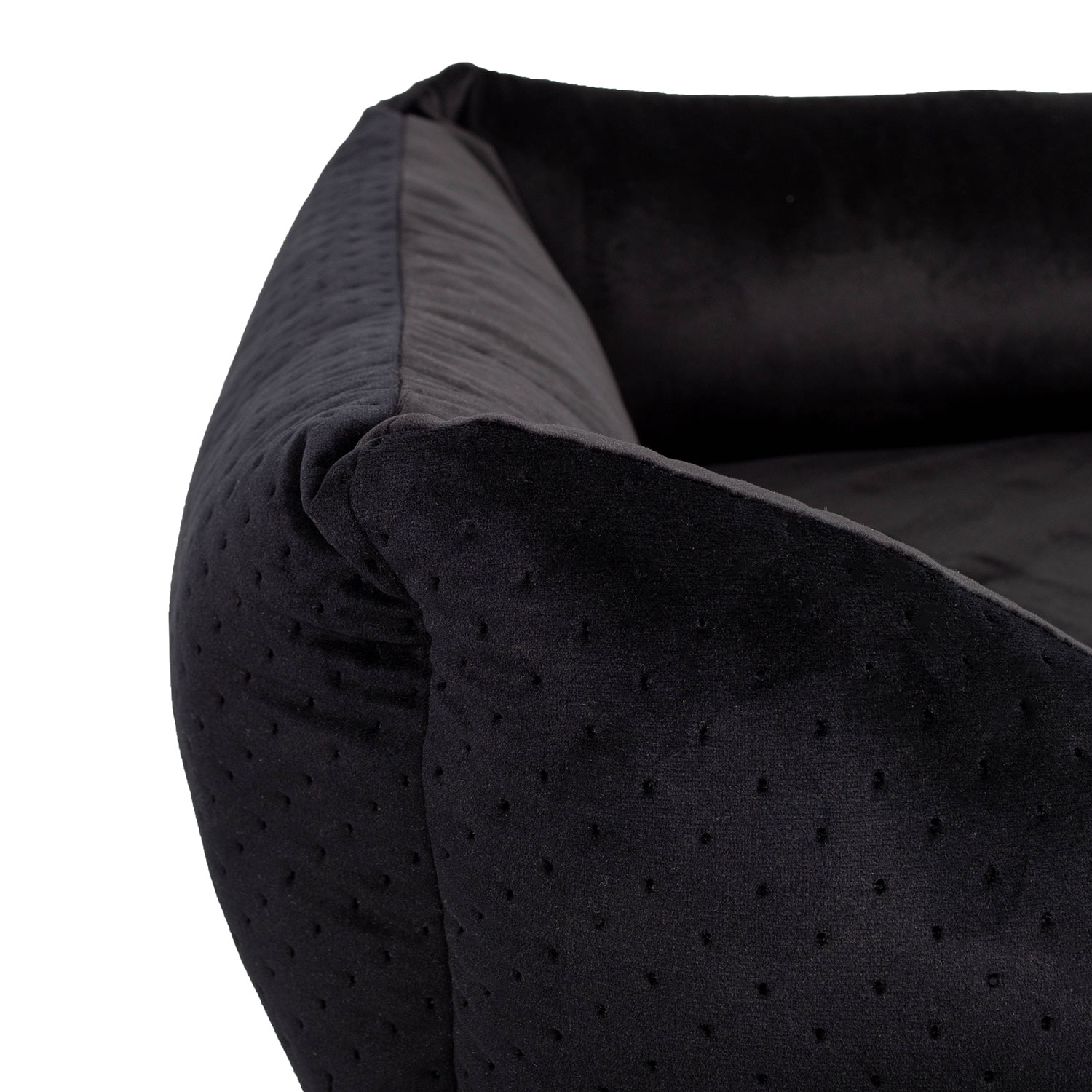 Pat de caine mic catifea negru XL 103x80 cm - eMAG.ro