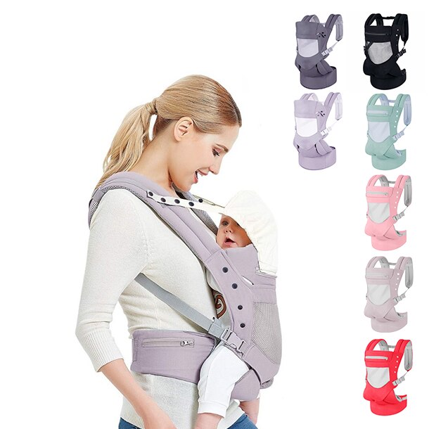 Ергономична раница за бебе Vika Baby®, Червена - eMAG.bg