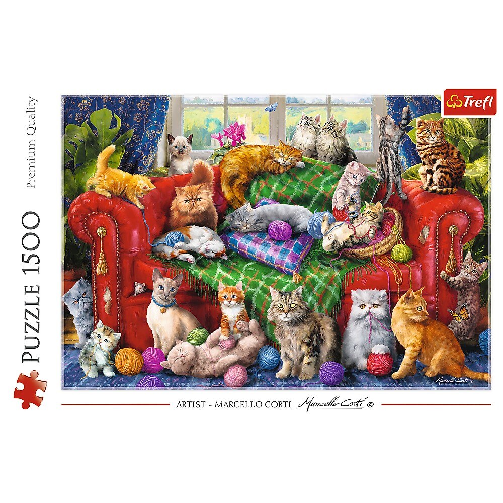 Trefl puzzle - Cicák a kanapén, 1500 darab - eMAG.hu Trefl puzzle - Cicák a kanapén, 1500 darab - eMAG.hu
