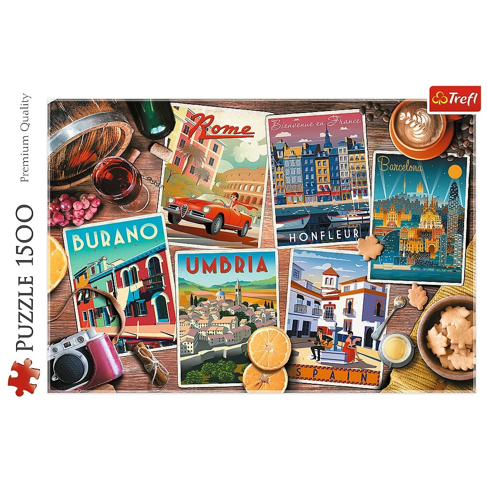 Trefl puzzle - Utazó Európán keresztül, 1500 darab - eMAG.hu