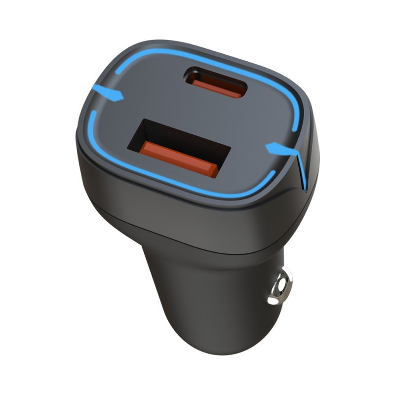 Adaptor Auto XO CC37, Universal, 1 Tip C, 1 USB, 3A, 20W, Negru - eMAG.ro