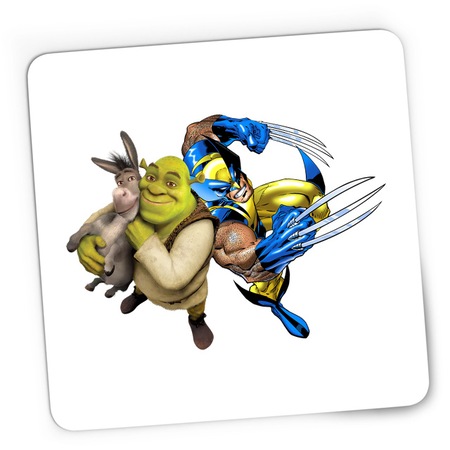Mousepad Gaming Shrek Wolverine Donkey Marvel Comic Books, 21x19 cm ...