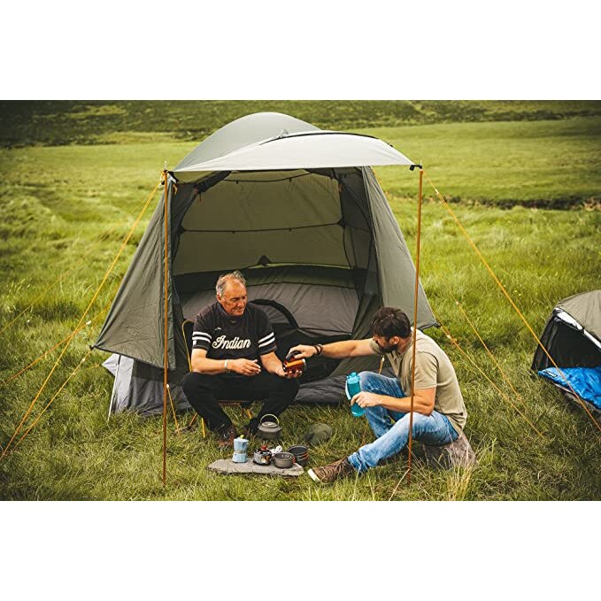 Cort pentru 3 persoane Crua Outdoor, Xtent Maxx, Poliester, Kaki/Gri ...