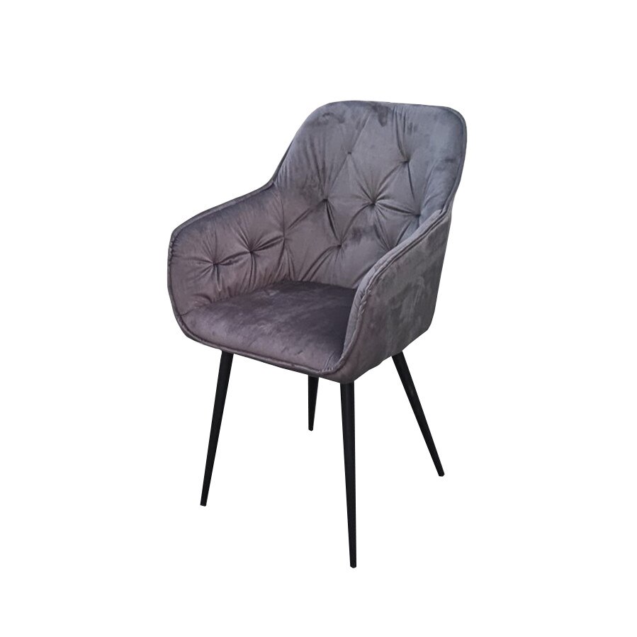 Scaun living Kolorado, catifea velvet gri, 58x58,5x85 h cm - eMAG.ro