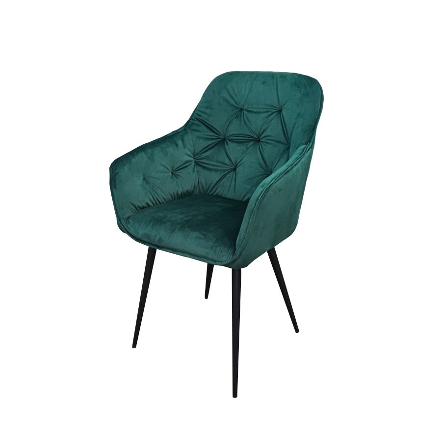 Scaun living Kolorado, catifea velvet verde, 58x58,5x85 h cm - eMAG.ro