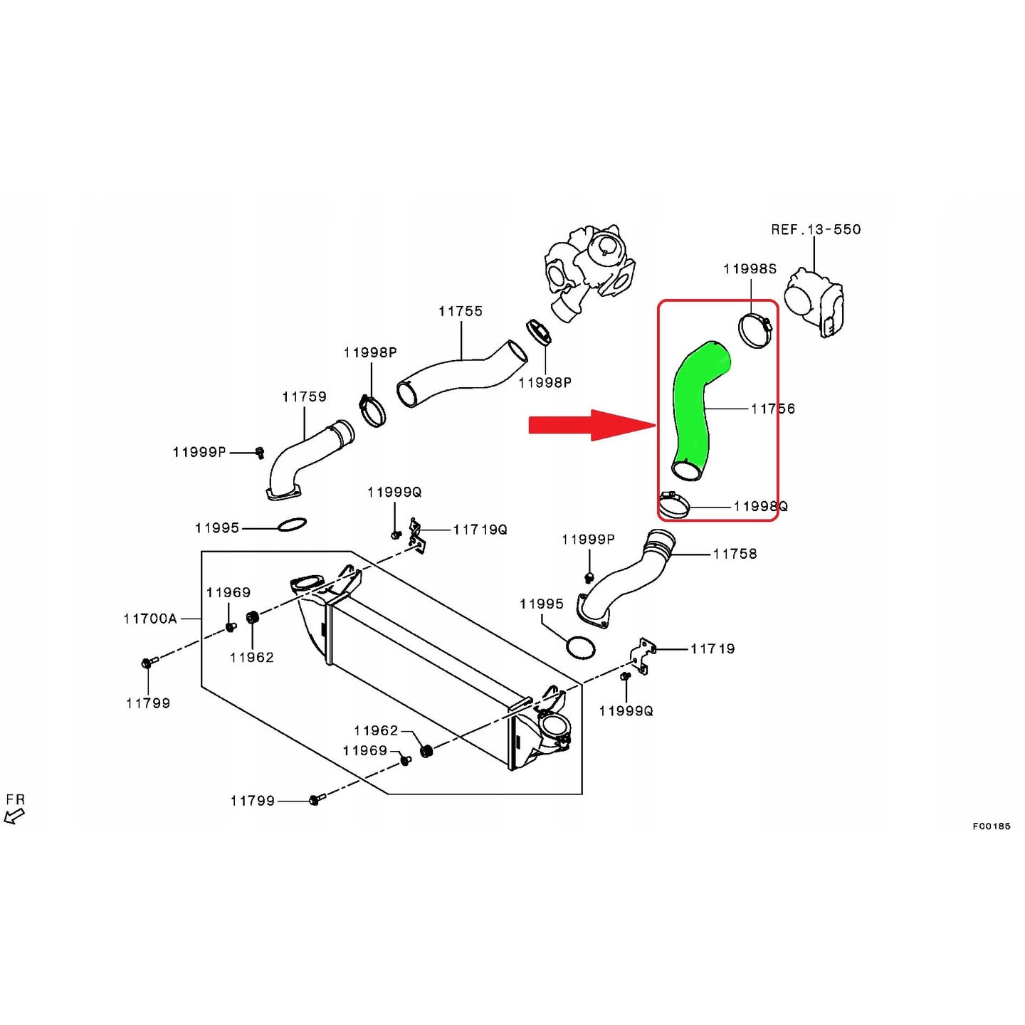 Furtun aer intercooler, Turborury, Mitsubishi L200 triton 2.4 di-d ...