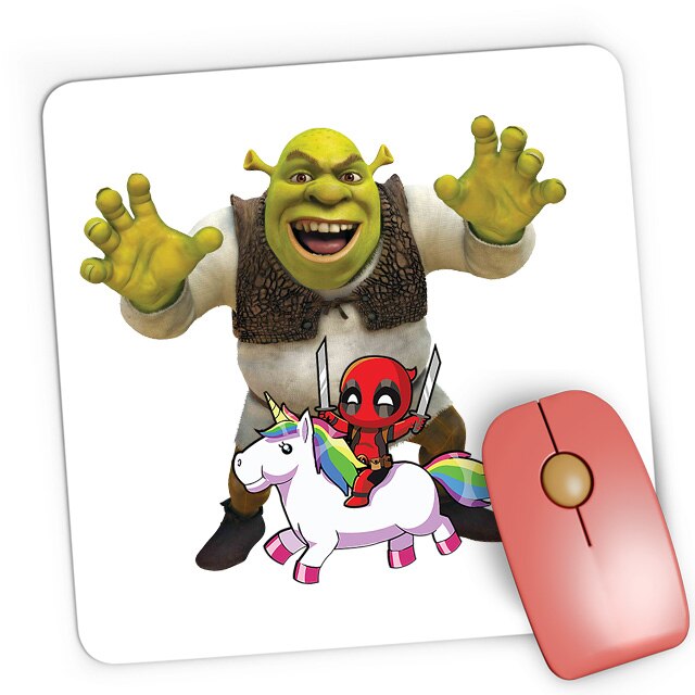 Mousepad Gaming Shrek Deadpool Scary Unicorn, 21x19 cm - eMAG.ro