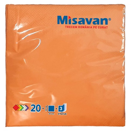 Servetele de Masa Misavan in 3 Straturi, Dimensiune 330x330 mm, 20 Buc ...