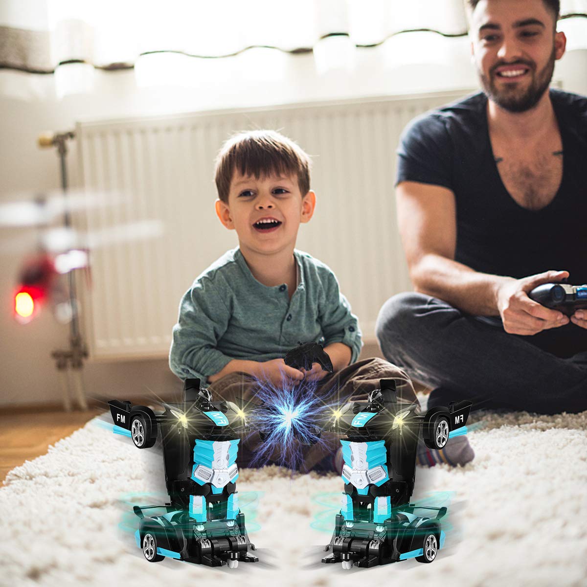 Кола с дистанционно управление, WALALLA, Функция светлини/движение, 360 ...