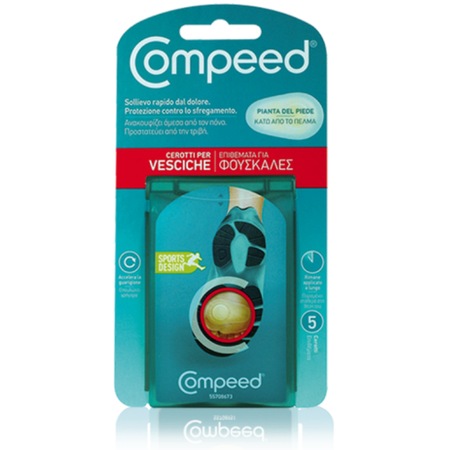 Set 5 plasturi pentru picior, Compeed, Albastru - eMAG.ro