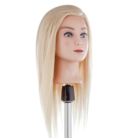 Cap de papusa cu par lung real, Xanitalia, 50cm, BLOND - eMAG.ro